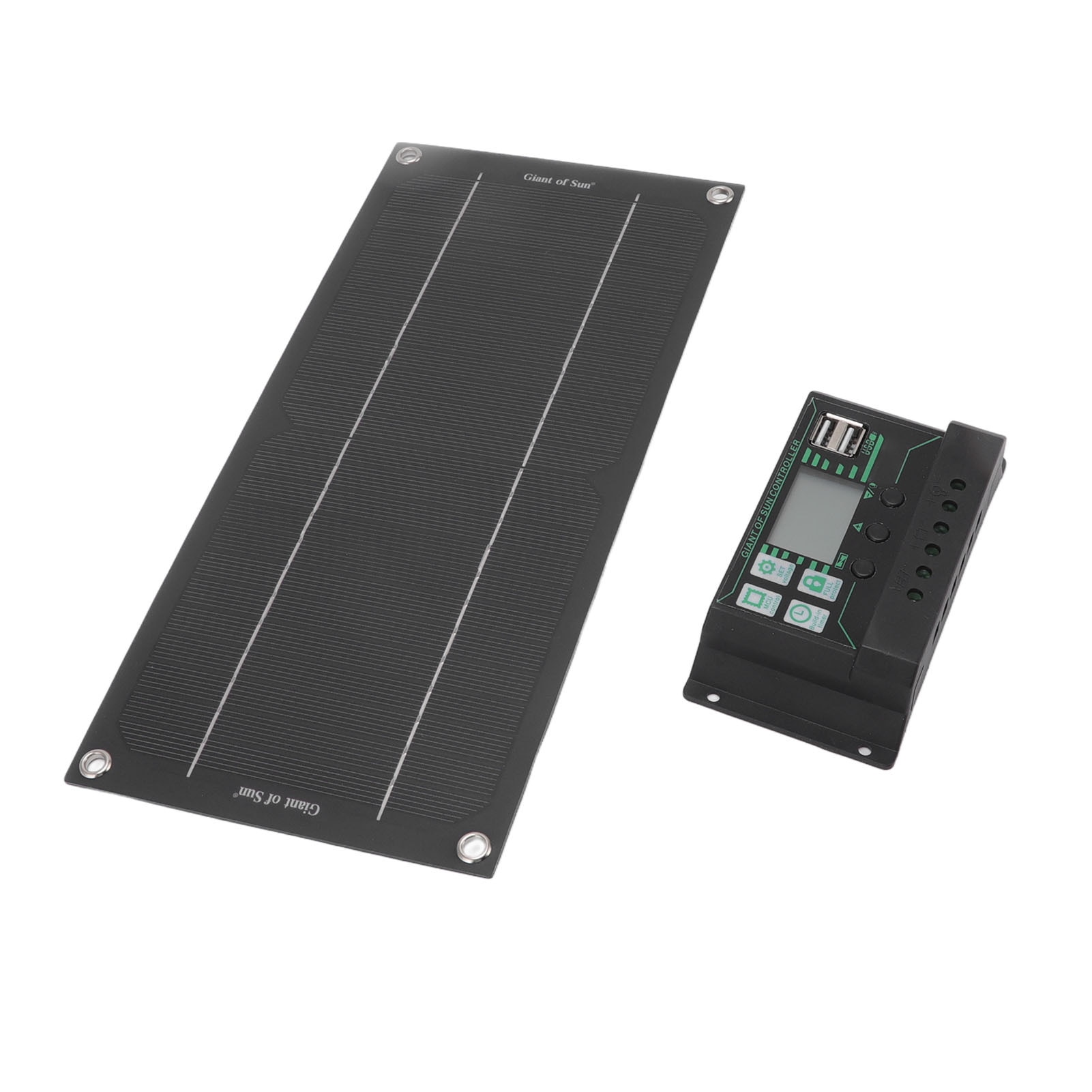 Kit panou solar 600W, controler 100A, negru, 30x14cm - eMAG.ro