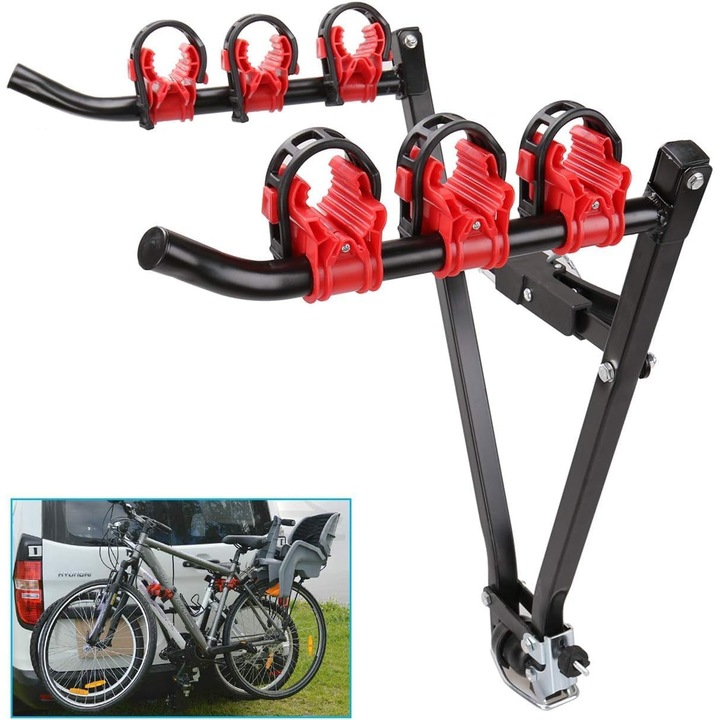 Suport biciclete pentru carlig de remorcare – pana la 3 biciclete ...