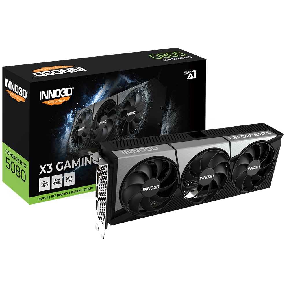 Placa video Inno3D GeForce RTX 5080 X3 GAMING OC 16GB GDDR7 256-bit ...