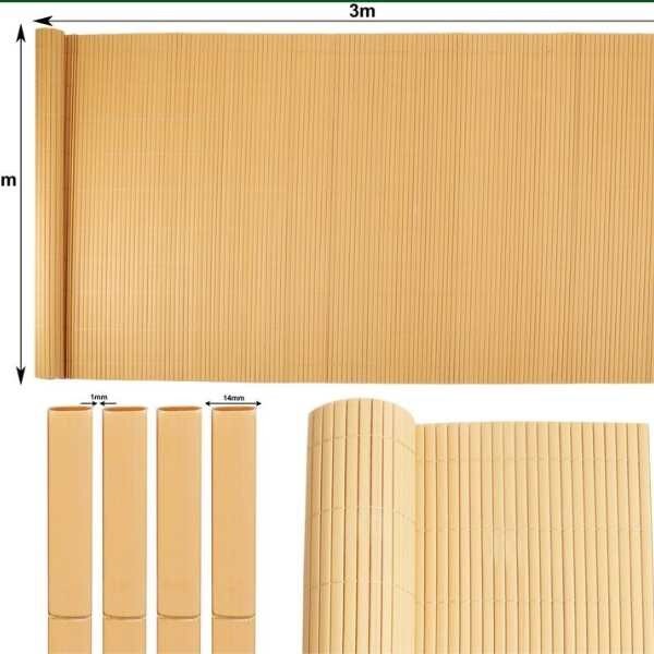 Paravan Decorativ Mercaton din PVC, Imitatie Bambus Natural, pentru ...