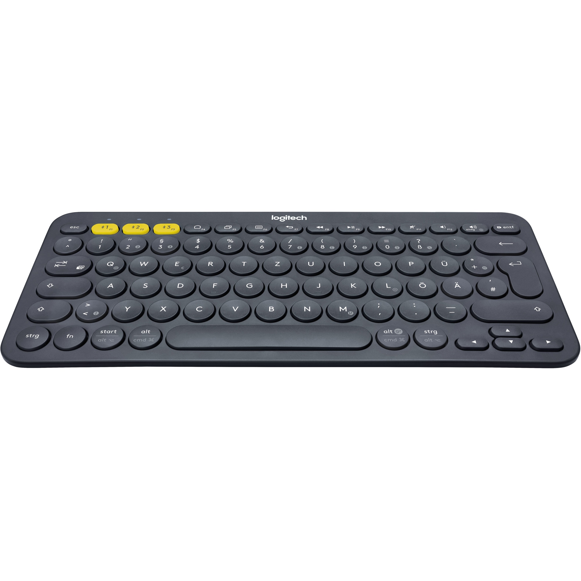 Tastatura Bluetooth Logitech K380, Multi-Device, layout DE German, Dark ...