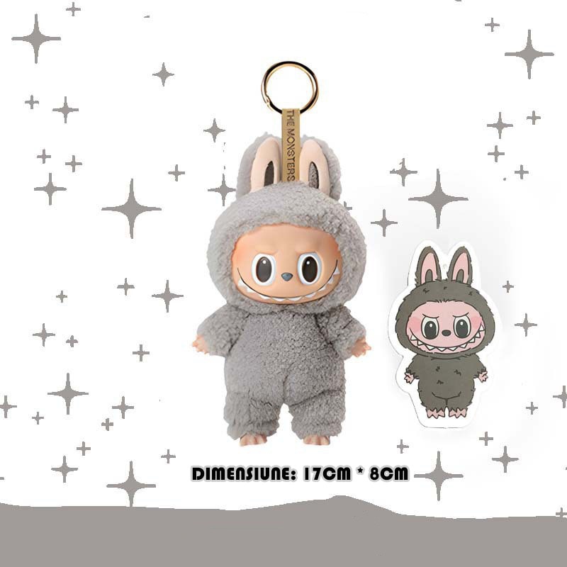 Figurina, Labubu, Material de plus, farmec papusa de plus, lant de chei ...