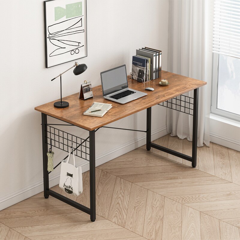 Birou calculator scoala loft industrial rustic maro 100x50x70 cm MUVU ...