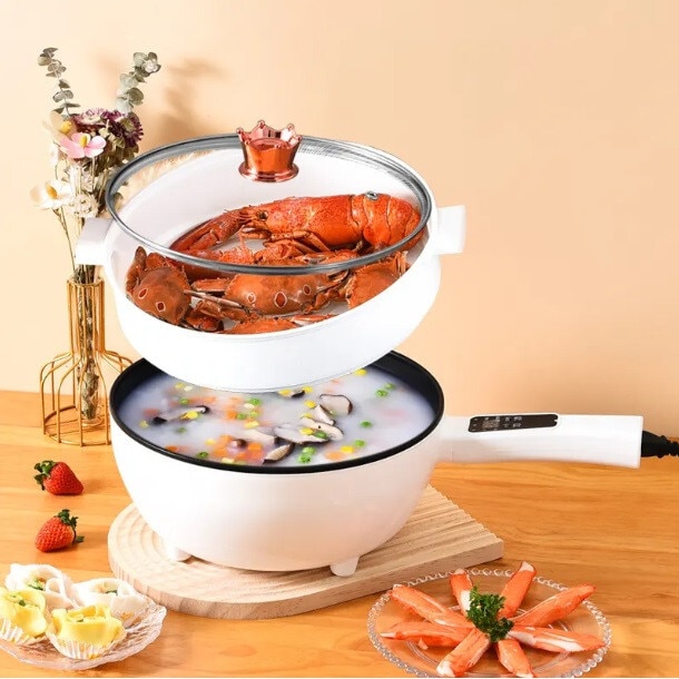 Tigaie electrica multifunctionala, Rovitech, 3L, 26cm, panou de control ...