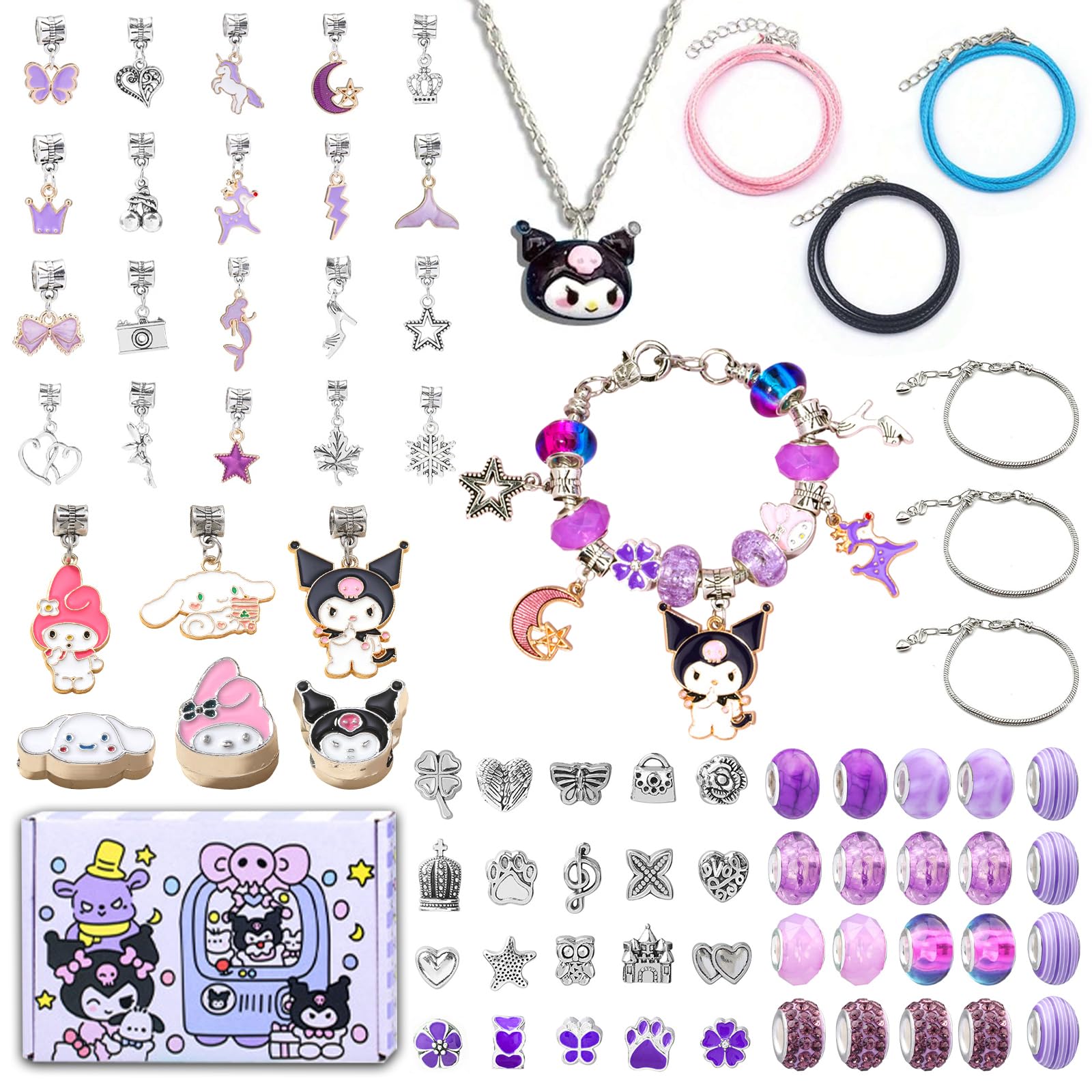 Set de bratari cu margele, FngyuyeUIB, 20 margele colorate, 20 ...