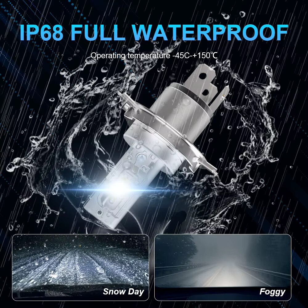 Set 2 Becuri Auto LED H4, AutoREY® PRO, Compatibile HB2 9003 P43T, Bec ...