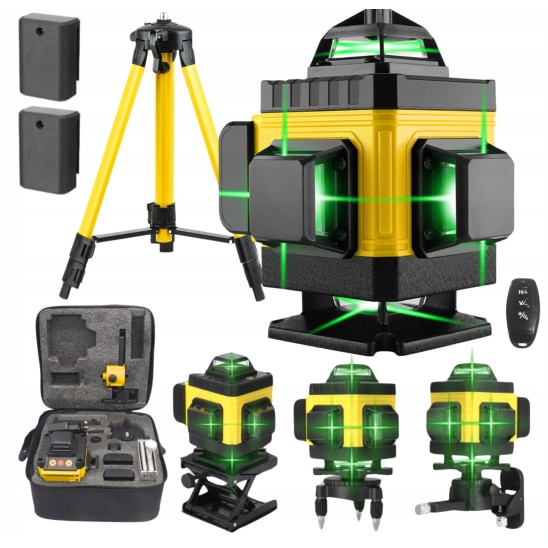 Nivela Laser 4D, Extralik, Profesionala, 16 linii, 4x360º, IP-54, 2 x ...