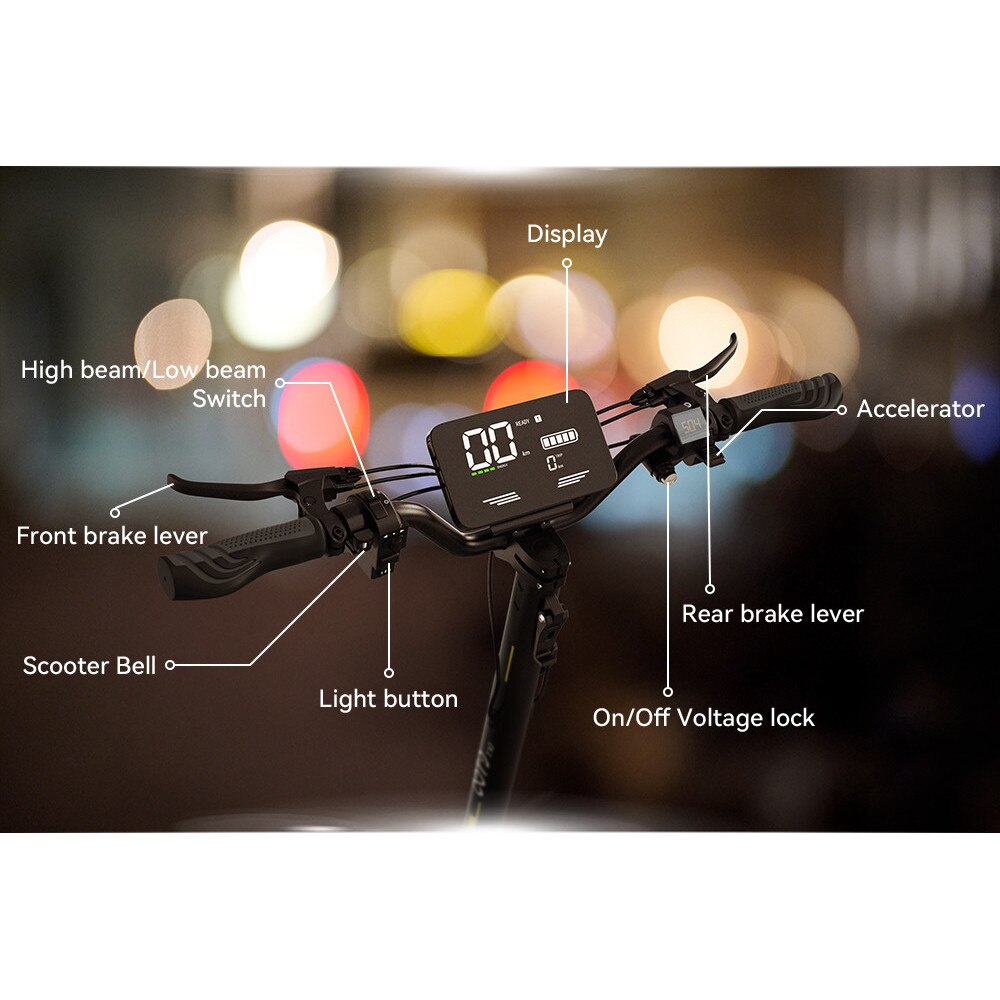 Trotineta electrica OOTD T10, viteza maxima de 50 km/h, distanta maxima ...