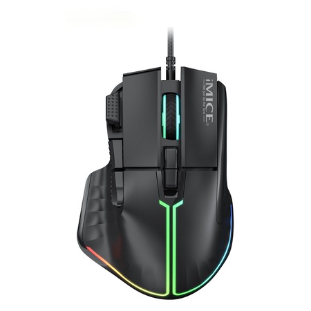 iMICE T-50 gamer egér, 12000 DPI, 8 db gomb, RGB világítás 13 ...