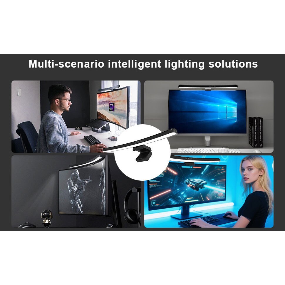 Lampa LED pentru monitor curbat, Noonedibs, iluminare de fundal pentru ...