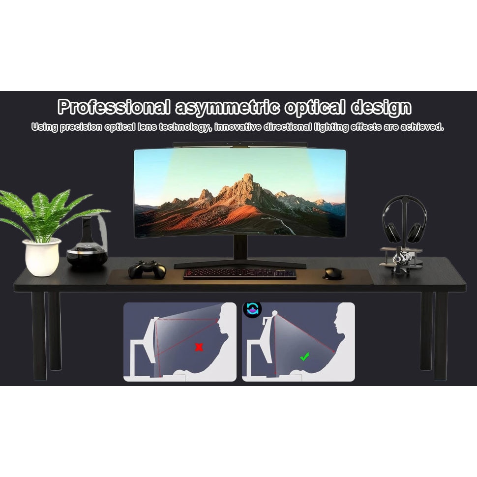 Lampa LED pentru monitor curbat, Noonedibs, iluminare de fundal pentru ...