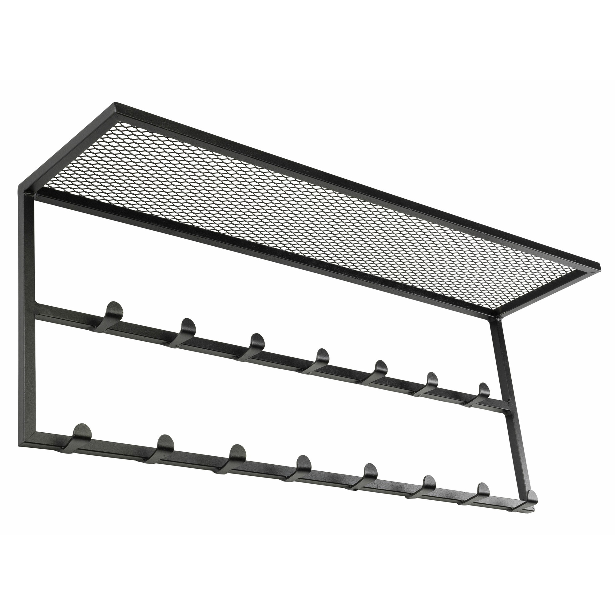 Cuier de perete cu raft, Dąstal, Metal, Ideal pentru hol si dormitor ...