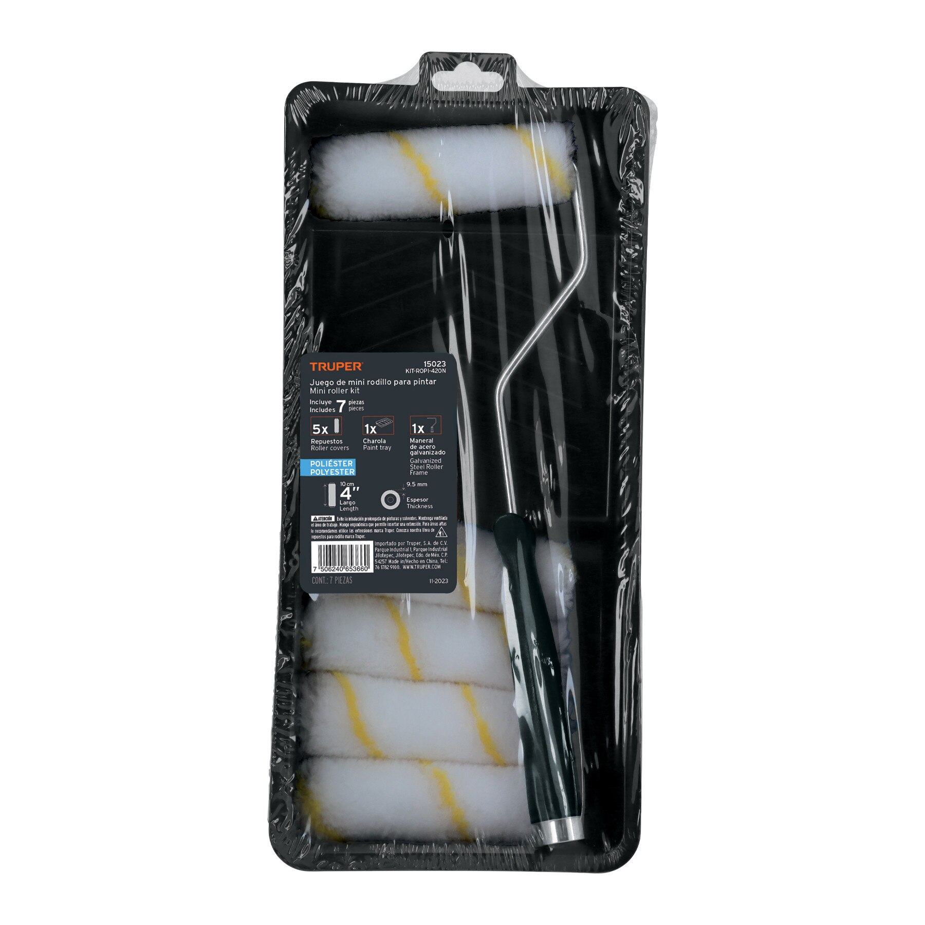Set trafalet mini profesional, 10 cm, tava si 4 role rezerva, Truper ...