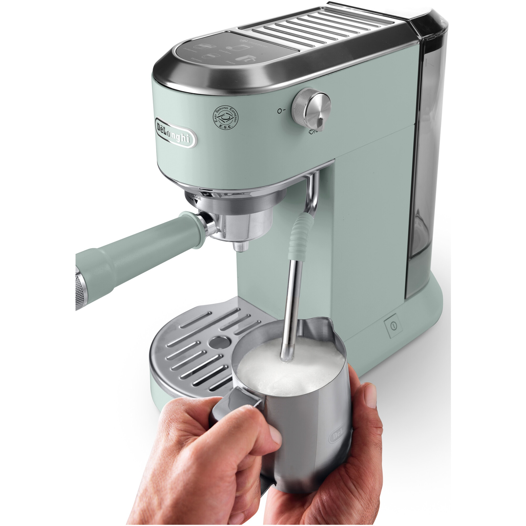 De'Longhi Dedica Duo EC890.GR еспресо машина, 1450 W, 15 бара, зелена ...