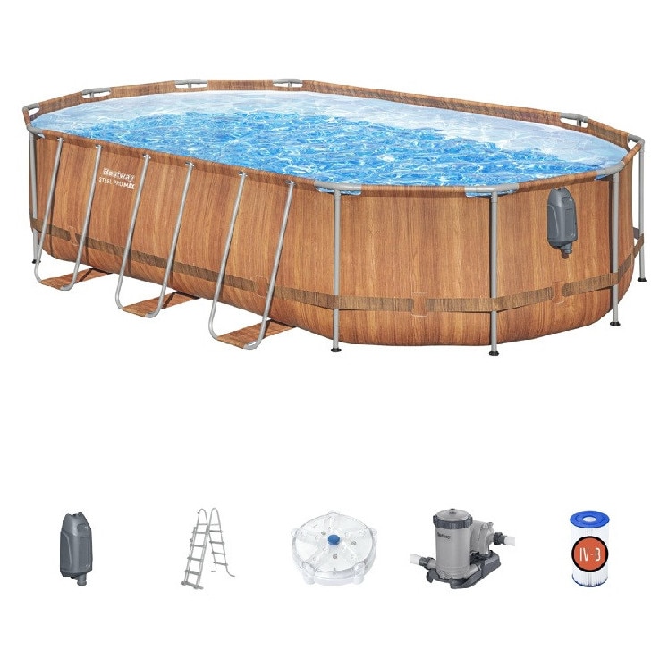 Bestway medence, Power Steel Comfort Jet Series ovális medence szett ...