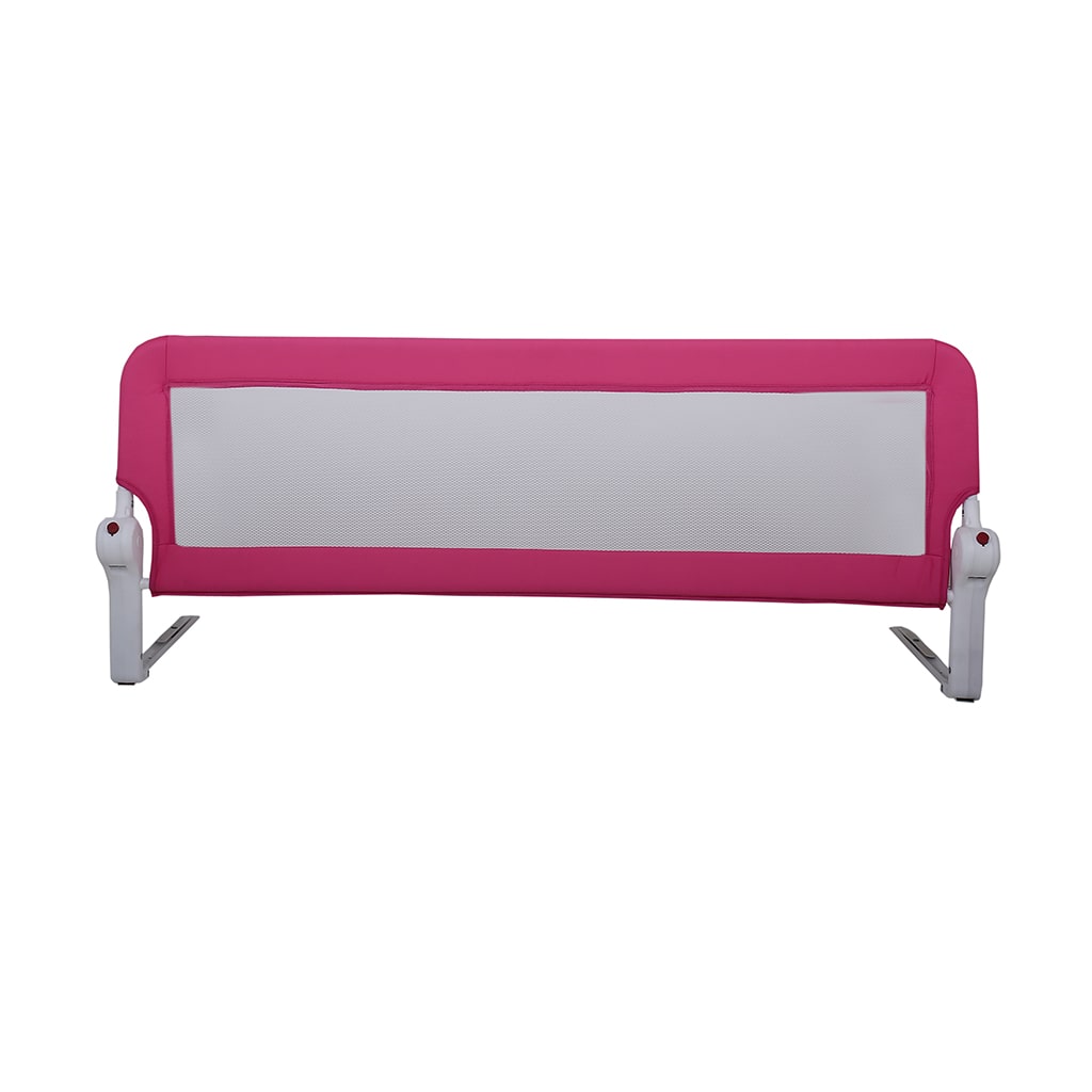 Bariera de protectie pentru pat, rabatabila, Guimo, 94 x 48.5 cm, Roz ...