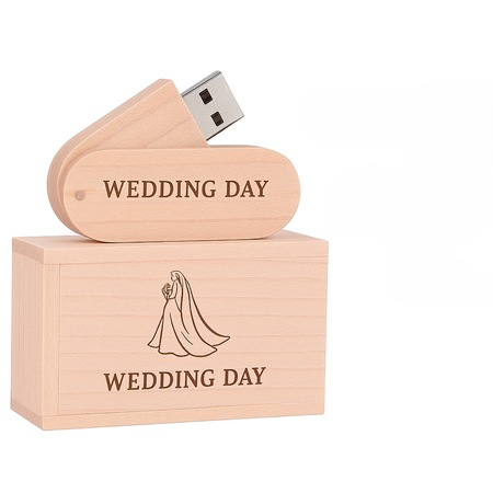 Stick USB 16 GB cu Cutie Cadou din Lemn de bambus – Pentru Nunta ...