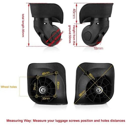 Roti de inlocuire pentru troler, PVC de inalta calitate, rotatie 360 ...