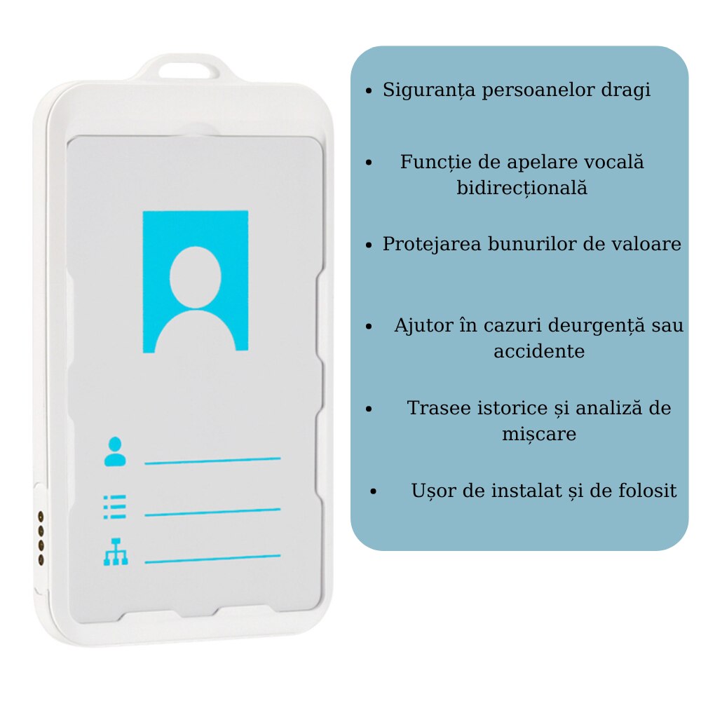 Dispozitiv GPS 4G Ultra-Subtire pentru Copii, Varstnici si Angajati ...