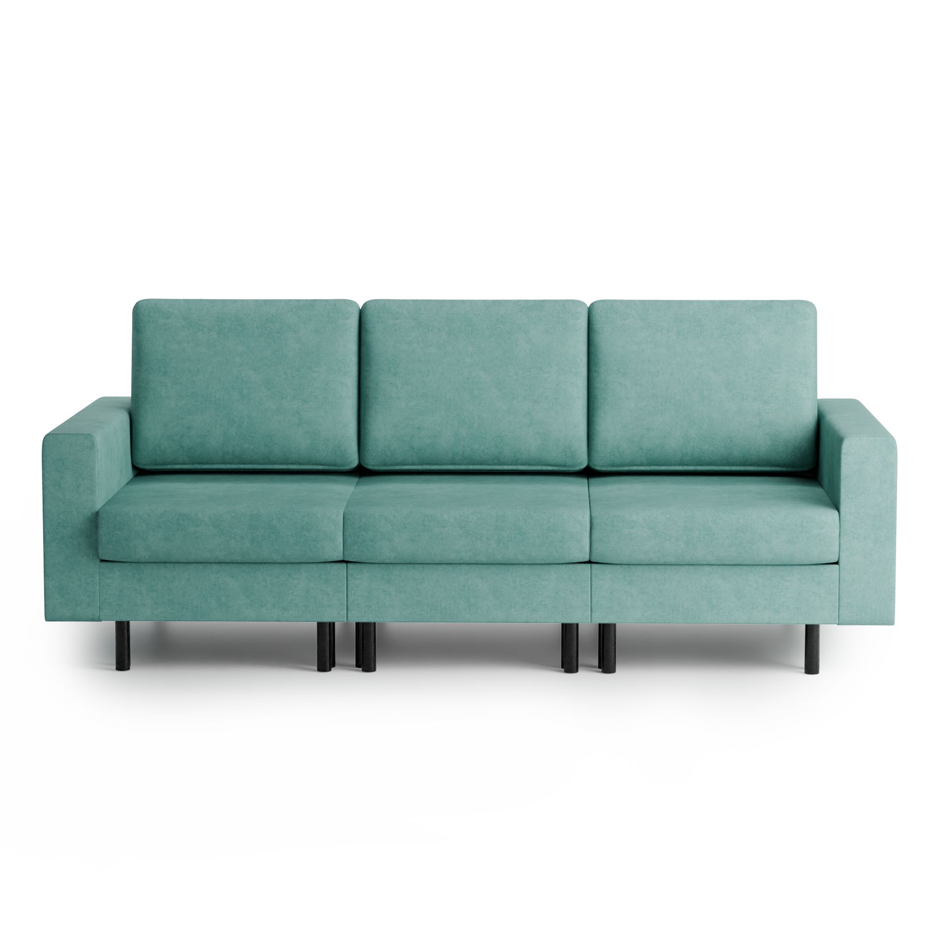 Canapea Extensibila Modulara Letto Clasic, Turcoaz, 3 locuri, 225 x 105 ...