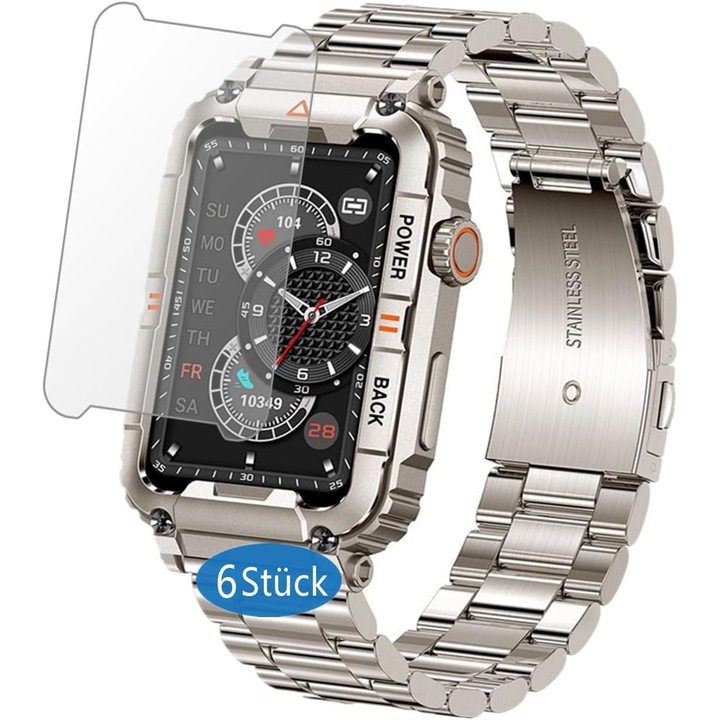 Set 6 folii de protectie Frgnie, pentru JELLO Smartwatch KR88 ...