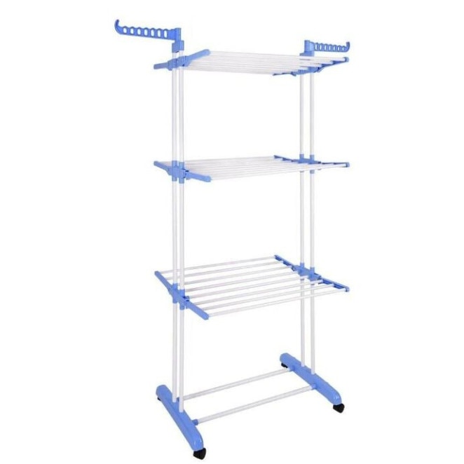 Uscator de rufe vertical, Inox, cu roti, suport Umerase, Pliabil - eMAG.ro