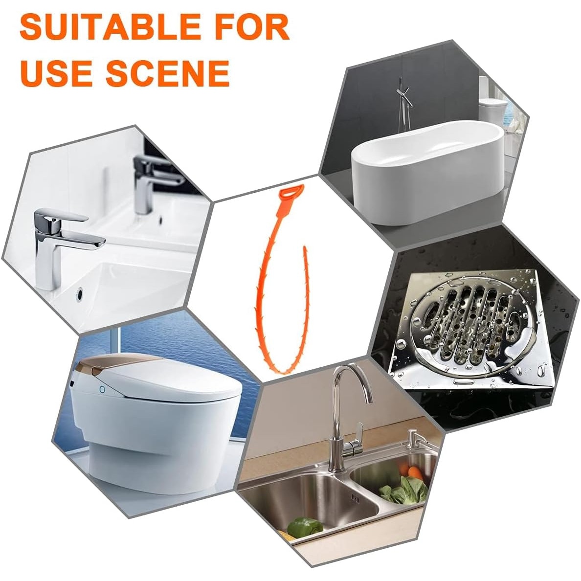 Set 3 Piese Sarpe pentru Scurgere, Flexibil, Material ABS, pentru ...