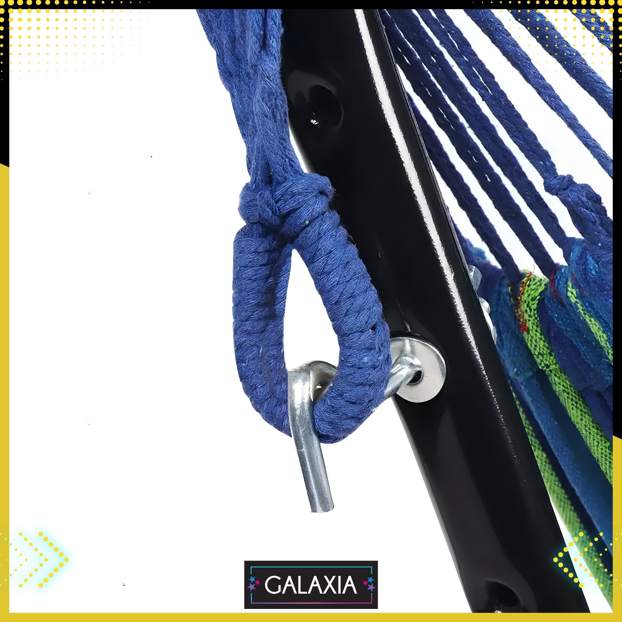Hamac Dublu de Gradina cu Suport GALAXIA®, 280 Cm XXL, Albastru-Verde ...