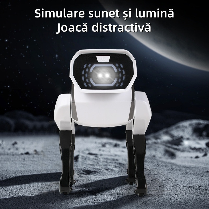 Caine robot programabil, Uwot, telecomanda, voce inteligenta, sunet si ...