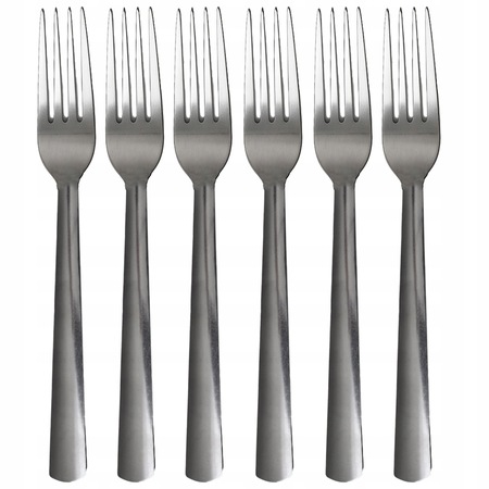 Set 6 furculite din metal, design elegant, 18cm, pentru uz zilnic si ...