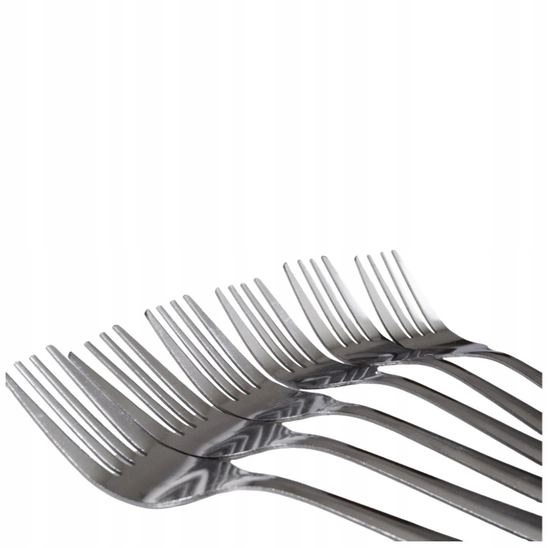 Set 6 furculite din metal, design elegant, 18cm, pentru uz zilnic si ...