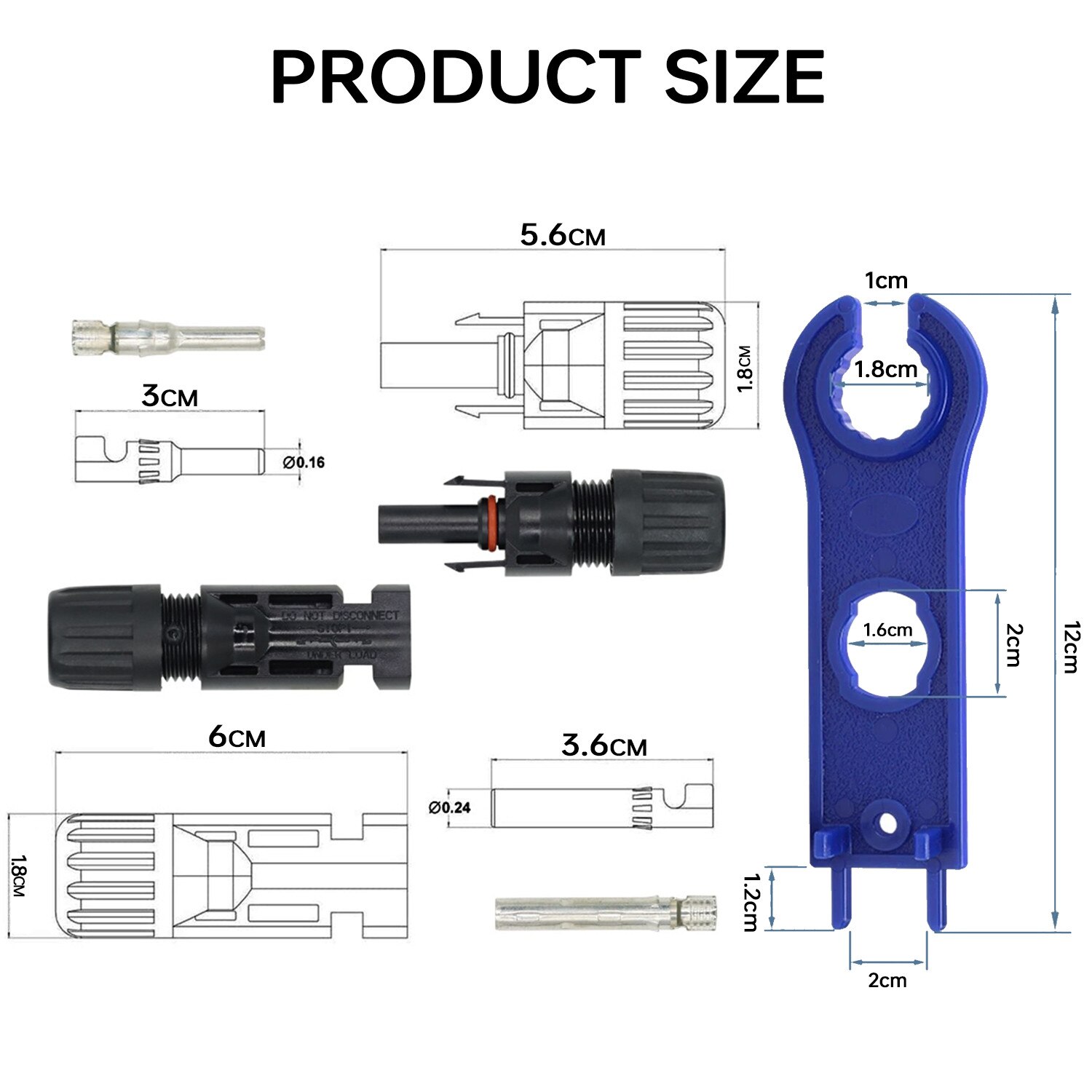 Set 10 Conectori Panou Solar, BYONDSELF®, cu 2 Chei, pentru Cablu Solar ...