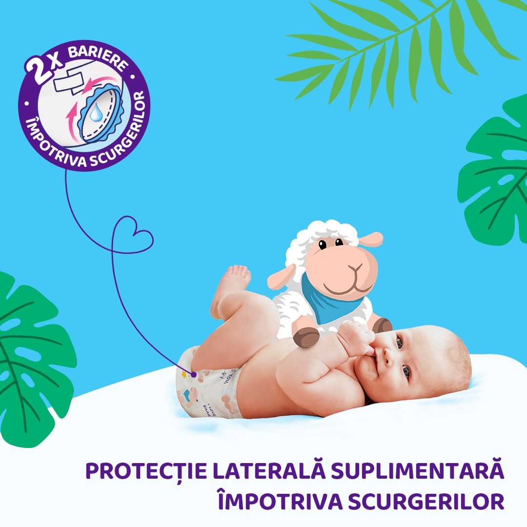 Scutece Pufies Fashion&Nature, Marimea 4, 9-14 kg, 162 buc, Maxi pack x ...
