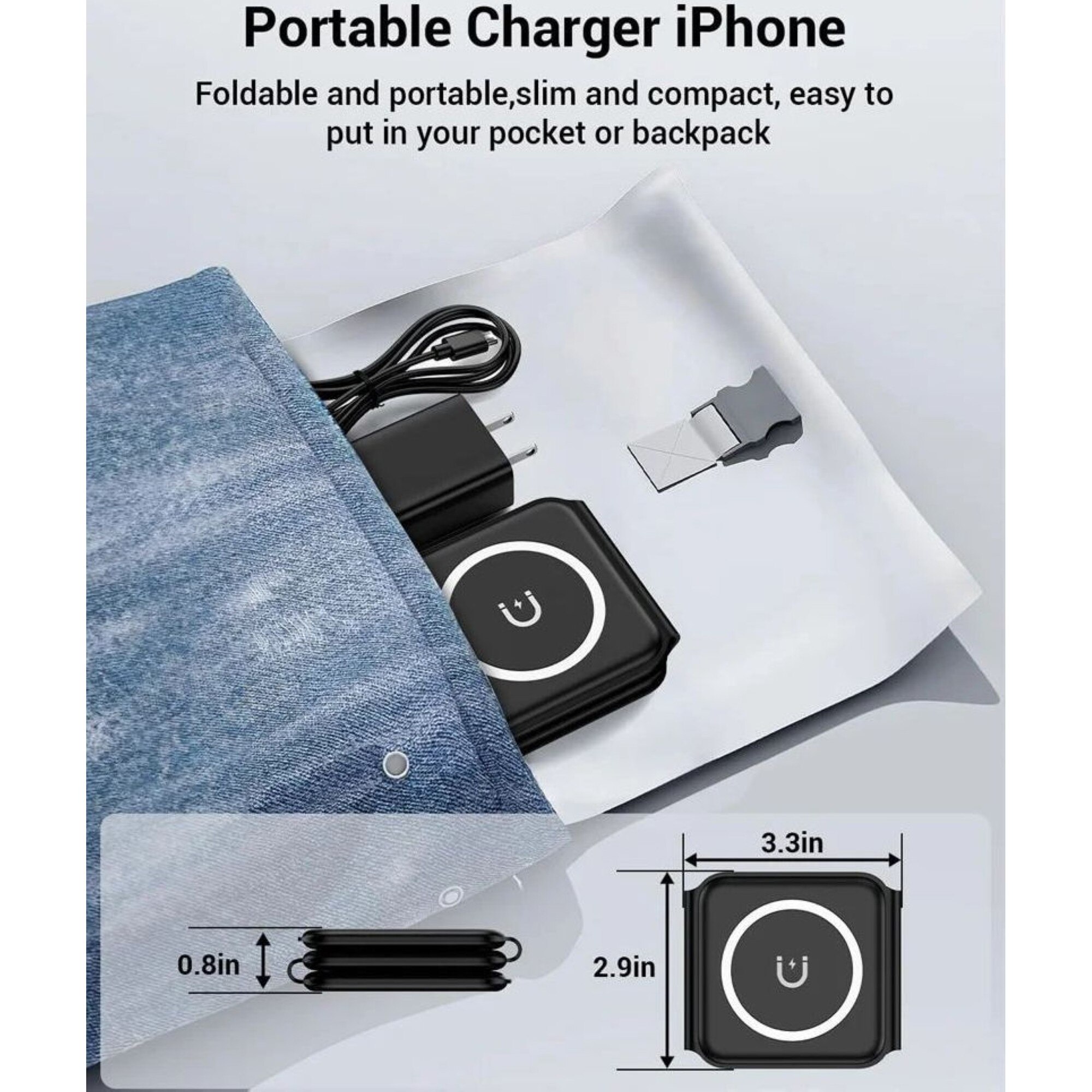 Incarcator wireless 3 in 1 TEKA, negru, incarcare rapida 15W, design ...