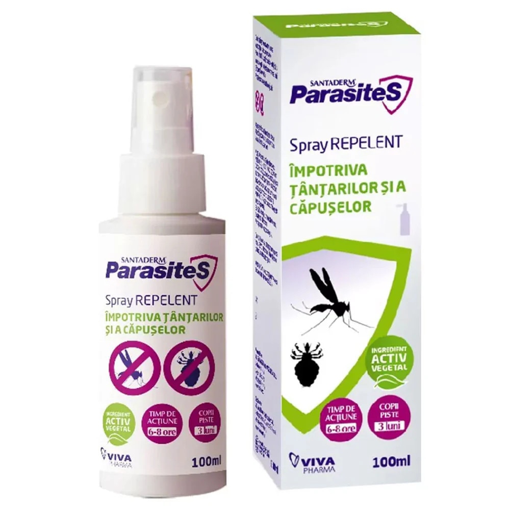 Spray repelent impotriva tantarilor si a capuselor Parasites Santaderm ...