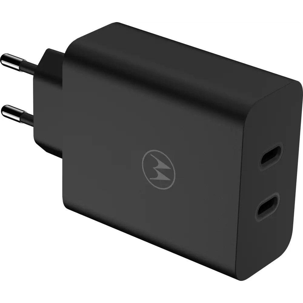 Incarcator retea GaN Motorola TurboPower 125W Duo 2x USB-C + cablu USB ...