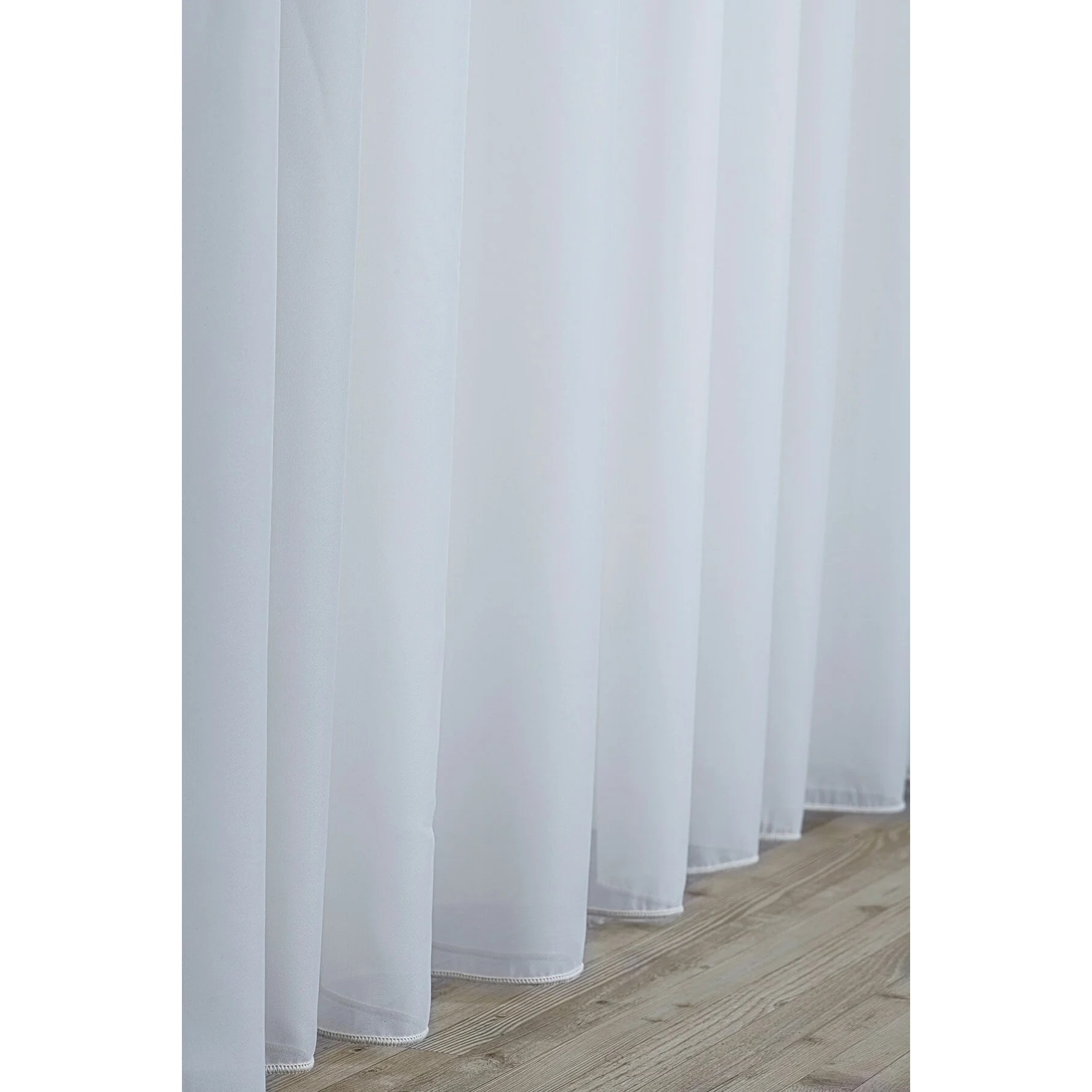 Perdea din voal, alb, lucrata pe rejansa 300 x 270 cm - eMAG.ro