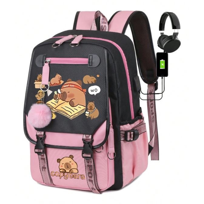Ghiozdan Scolar Capybara XPRESS SALES® + 6 ani, impermeabil, premium ...