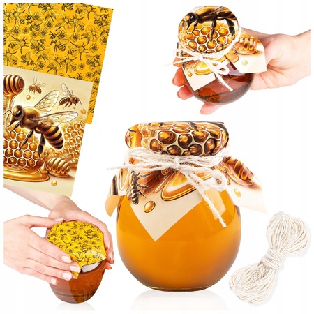 Set De Capace De Borcan Si Snur De Iuta, Superbutelki, Stil Rustic ...