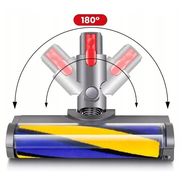 Cap mop de podea cu LED Luka, compatibila cu Dyson, curatare eficienta ...