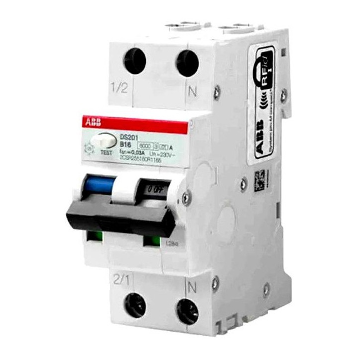Intrerupator automat cu protectie diferentiala, RCBO ABB, tip A, 2P, 16A, 30mA - eMAG.ro