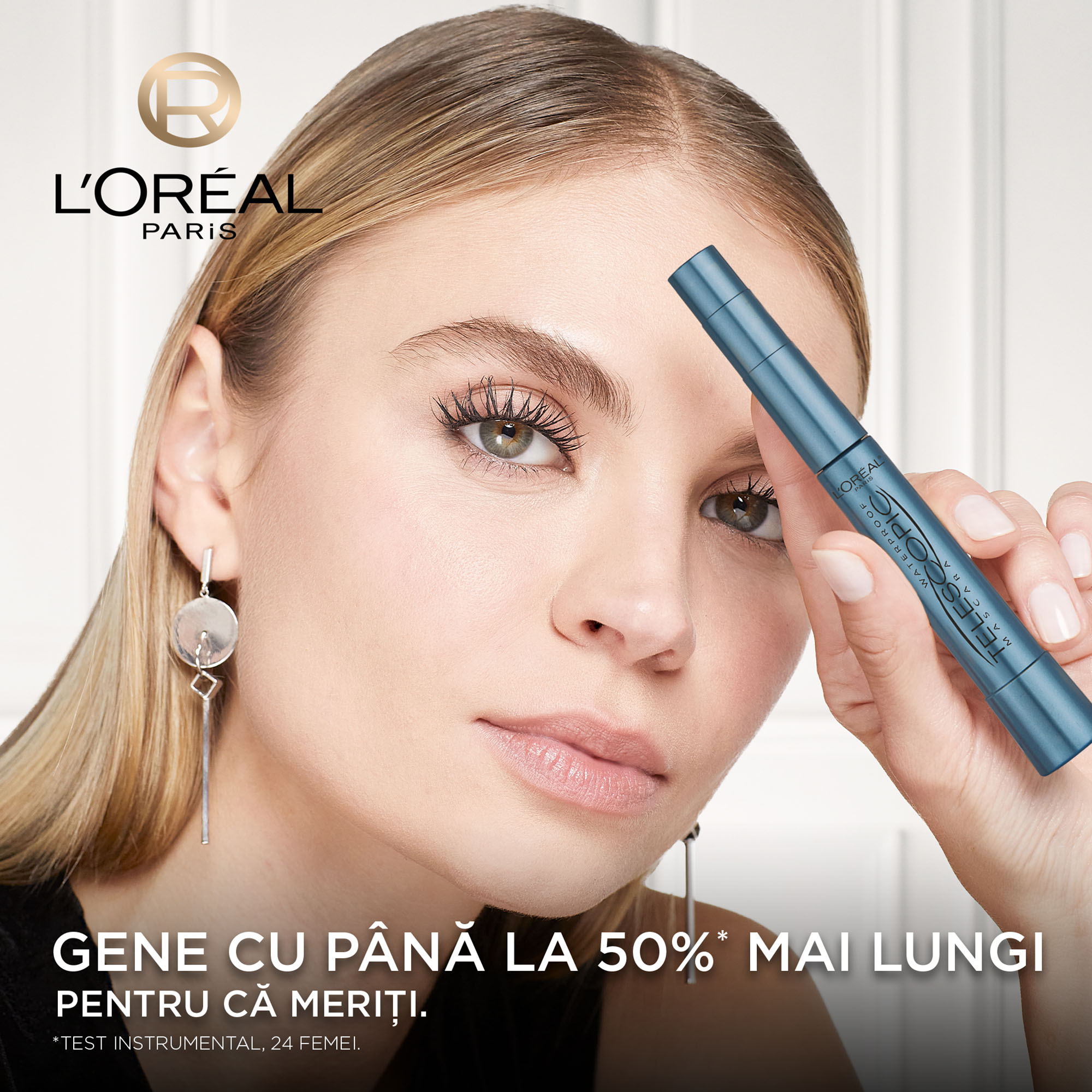 Mascara pentru alungire extrema rezistenta la apa L'Oreal Paris ...