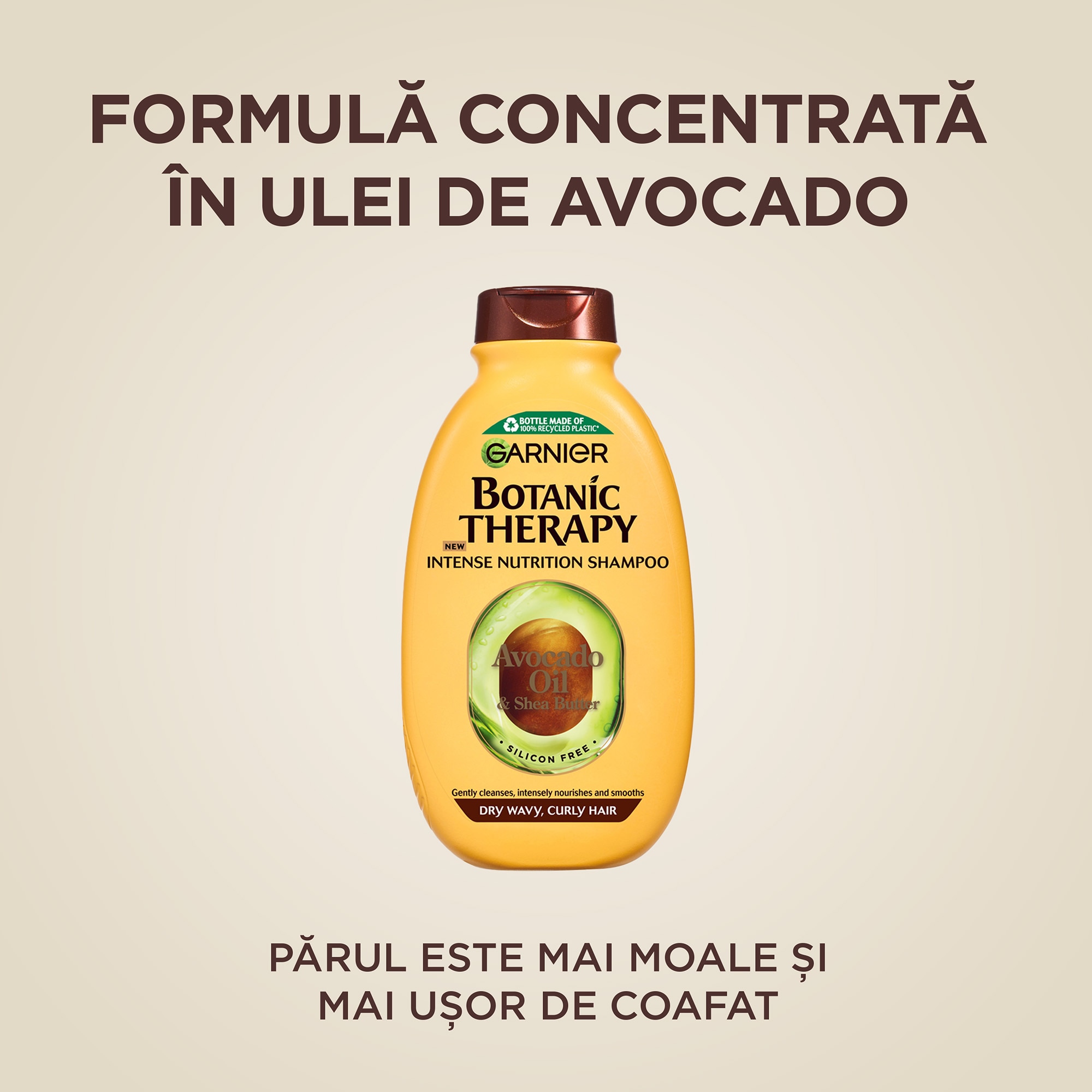 Sampon Garnier Botanic Therapy Avocado Oil pentru parul uscat, ondulat ...