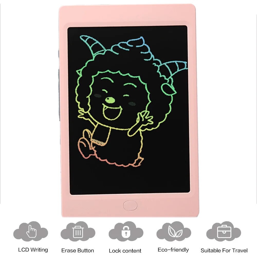 Tabla de scris electronica, Doodle Scribbler, roz, set pentru invatare si educatie, pentru copii ...