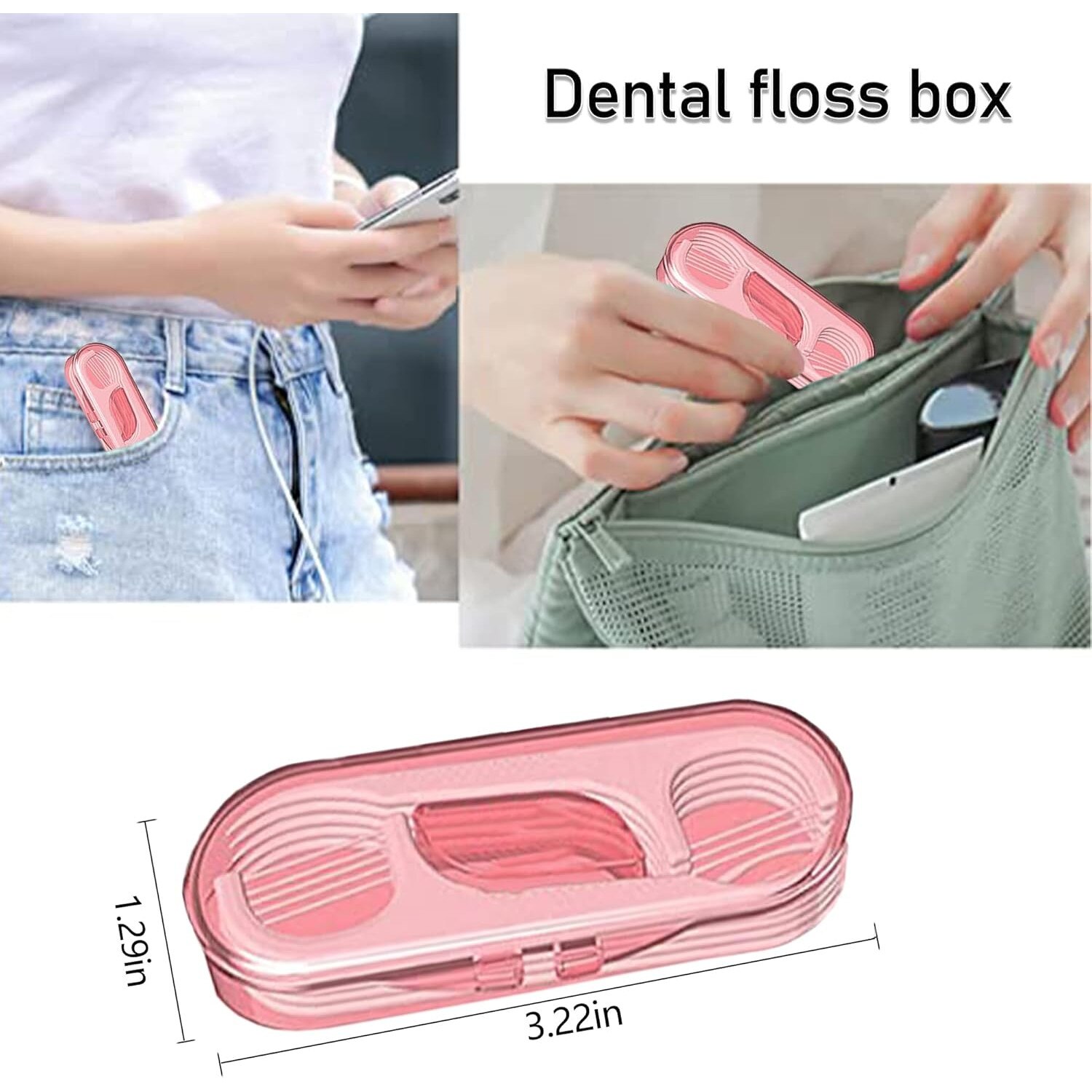 Dispenser ata dentara, 20 bucati, 2 cutii portabile - eMAG.ro