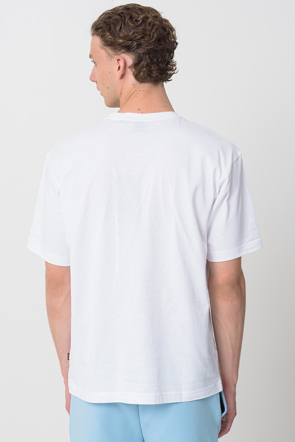 BOSS, Tricou lejer de bumbac cu logo, Negru stins, Alb optic, 3XL - eMAG.ro