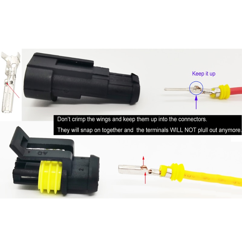 231 buc Conectori electrici auto impermeabili, kit conectori de fire ...