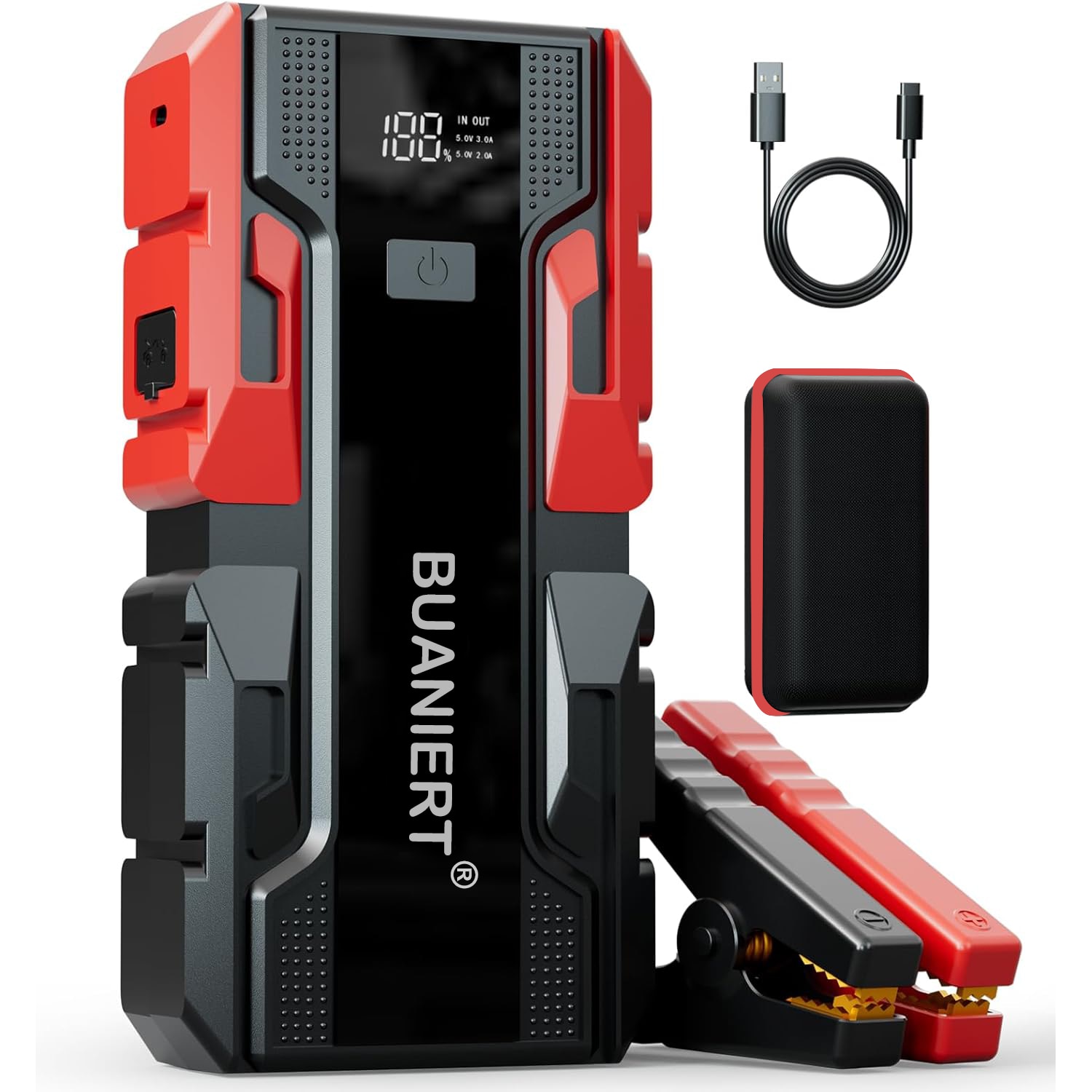 Starter auto Portabil BUANIERT®, Redresor Auto 3000A, 12V, 9.5L pe ...