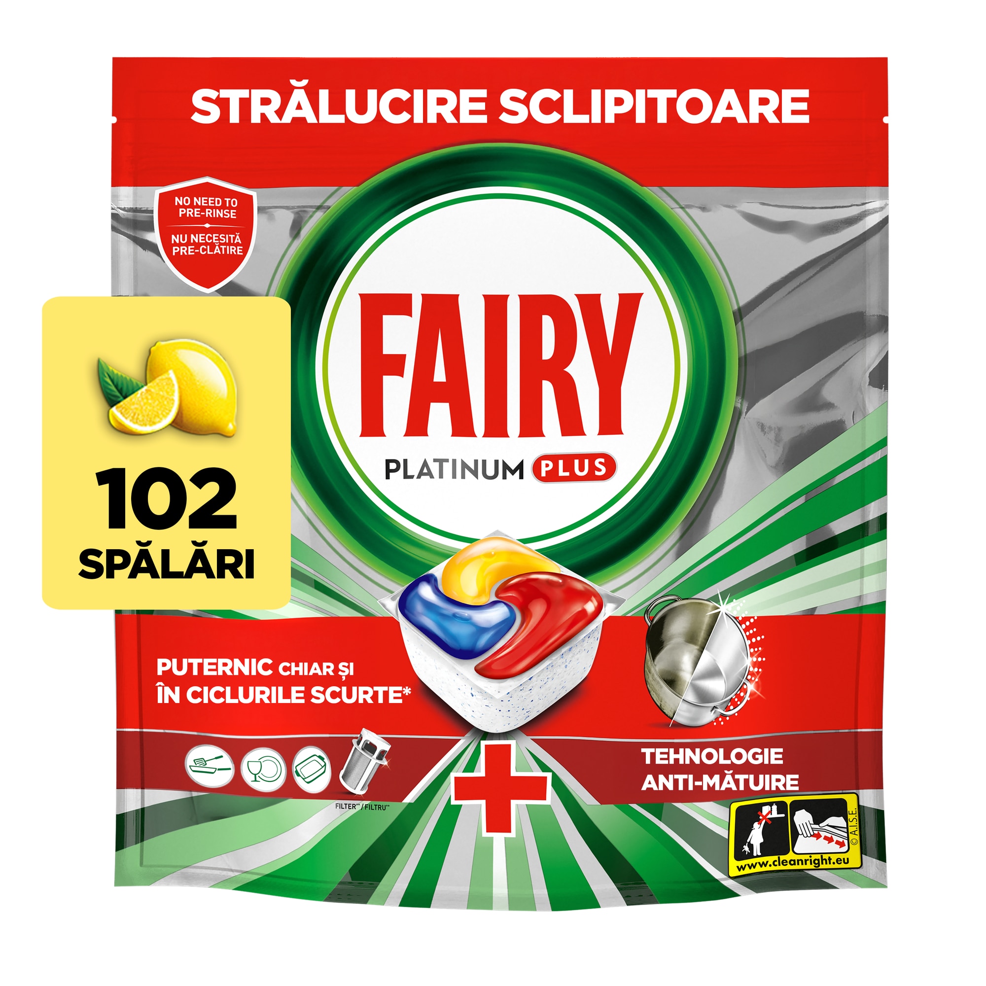 Detergent capsule automat pentru masina de spalat vase Fairy Platinum ...