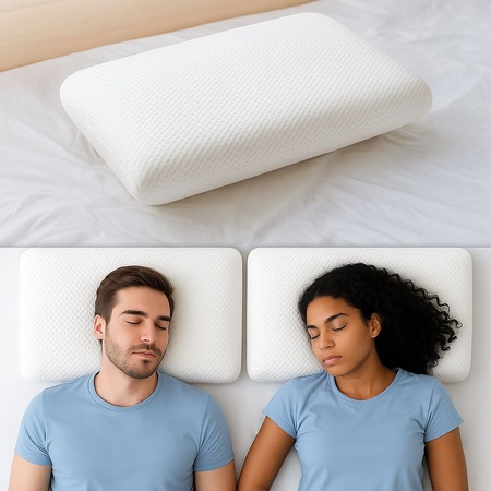 Perna Ortopedica Elindor® Memory Foam Pillow, Suport Cervical Ergonomic ...